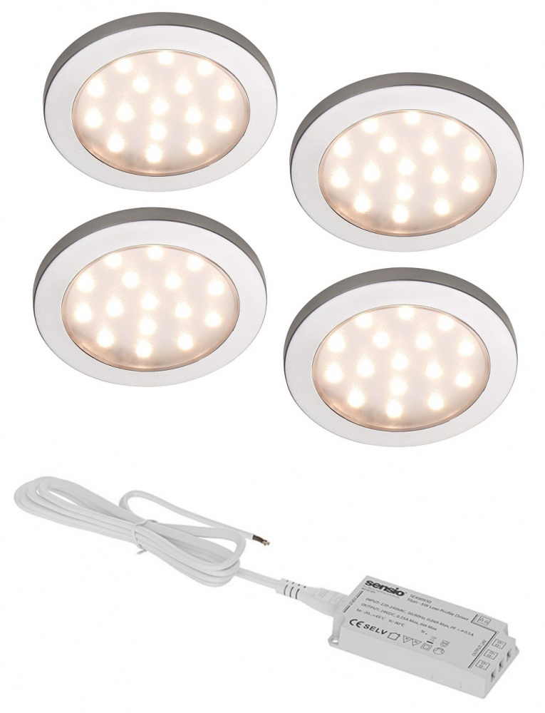 LED Under Cabinet Round Surface Lights - PINTO - solmer.co.uk